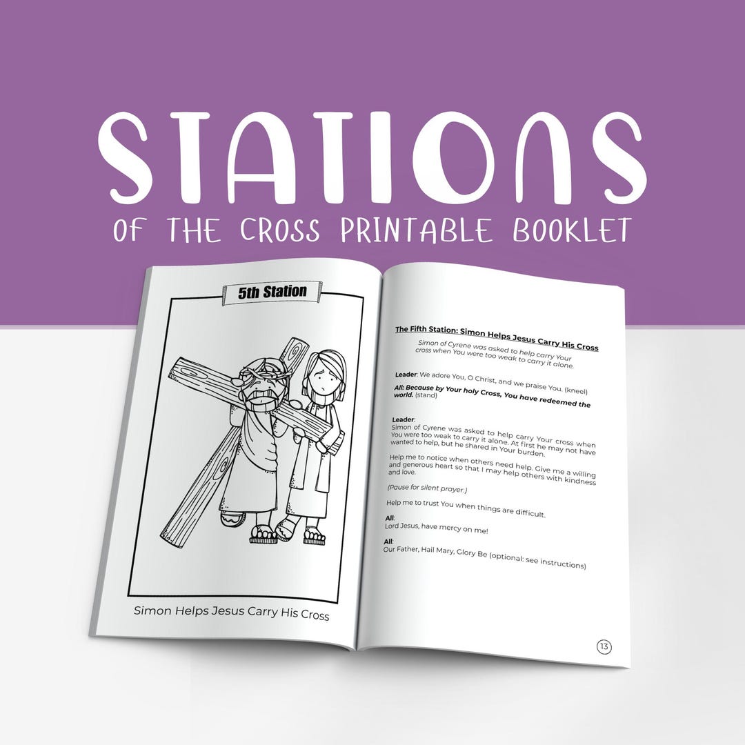 Children's Stations of the Cross Printable Booklet, Catholic Lent ...
