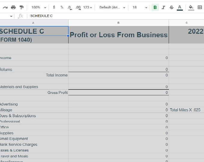 Small Business Tax Form Template - Etsy
