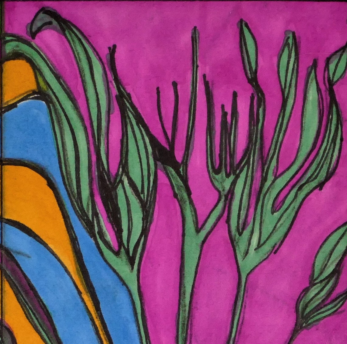 Radiolaria Flowers One...a Small Bright Color Square Drawing...haeckel ...