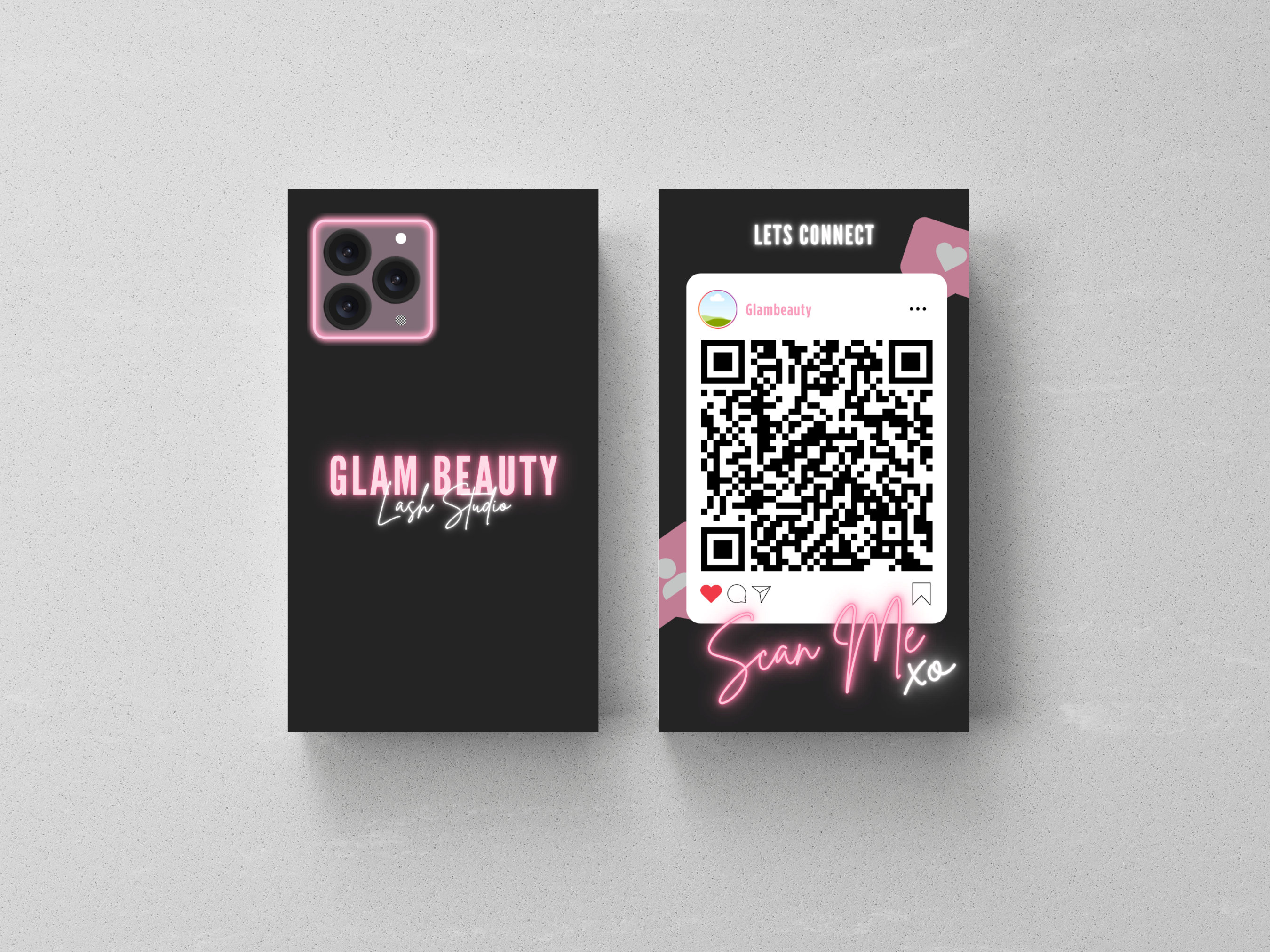 Cell Phone Business Card Template, DIY Canva Template , IG Influencer ...