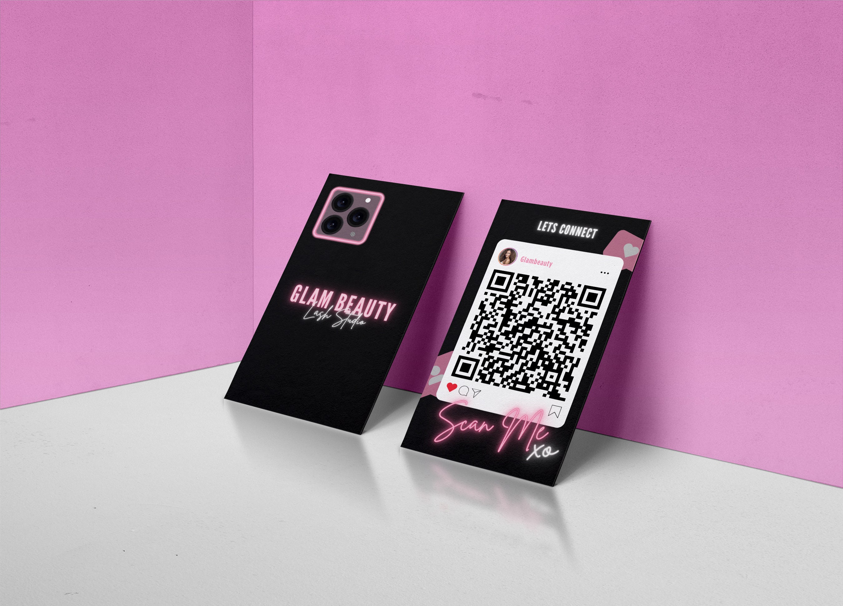 Cell Phone Business Card Template, DIY Canva Template , IG Influencer ...