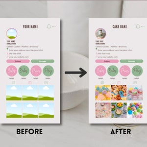 Instagram Business Card Template, QR Code Card, IG Business Card, Cake ...
