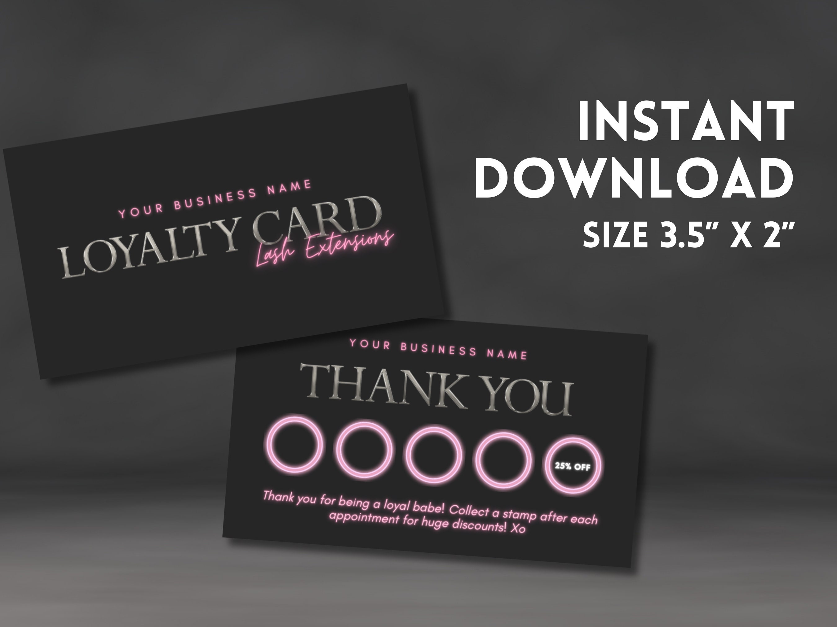 Beauty Loyalty Card Template Design, Customer Reward Card, Lashes ...