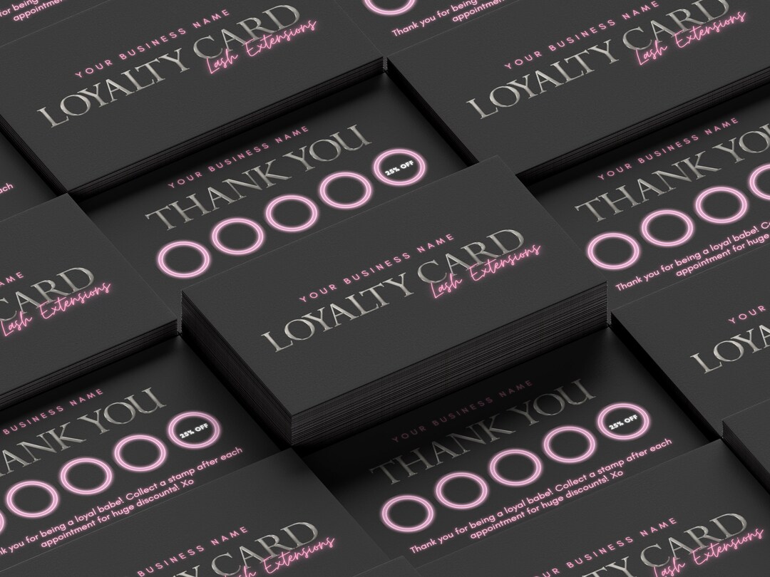 Beauty Loyalty Card Template Design, Customer Reward Card, Lashes ...