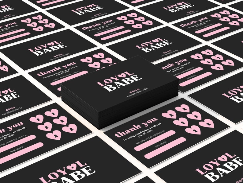 Beauty Loyalty Card Template: Salon Rewards Card, DIY Canva Design ...