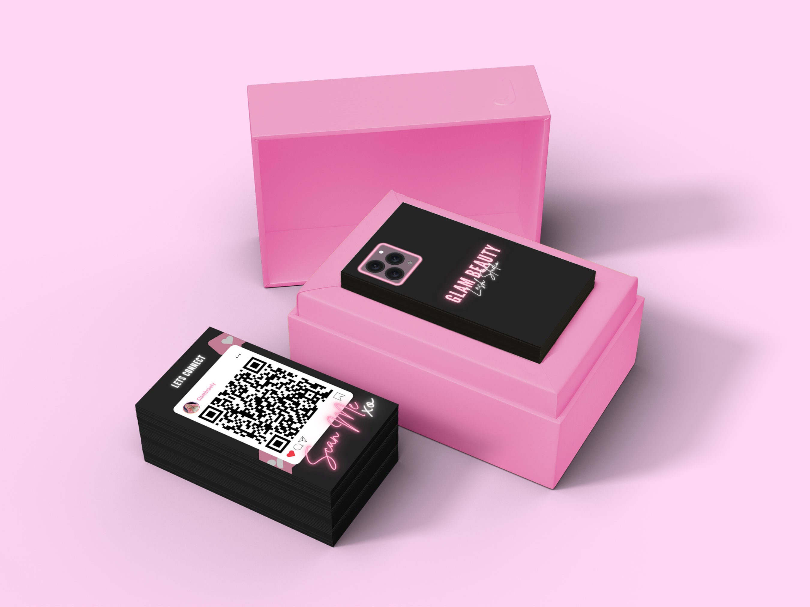 Cell Phone Business Card Template, DIY Canva Template , IG Influencer ...