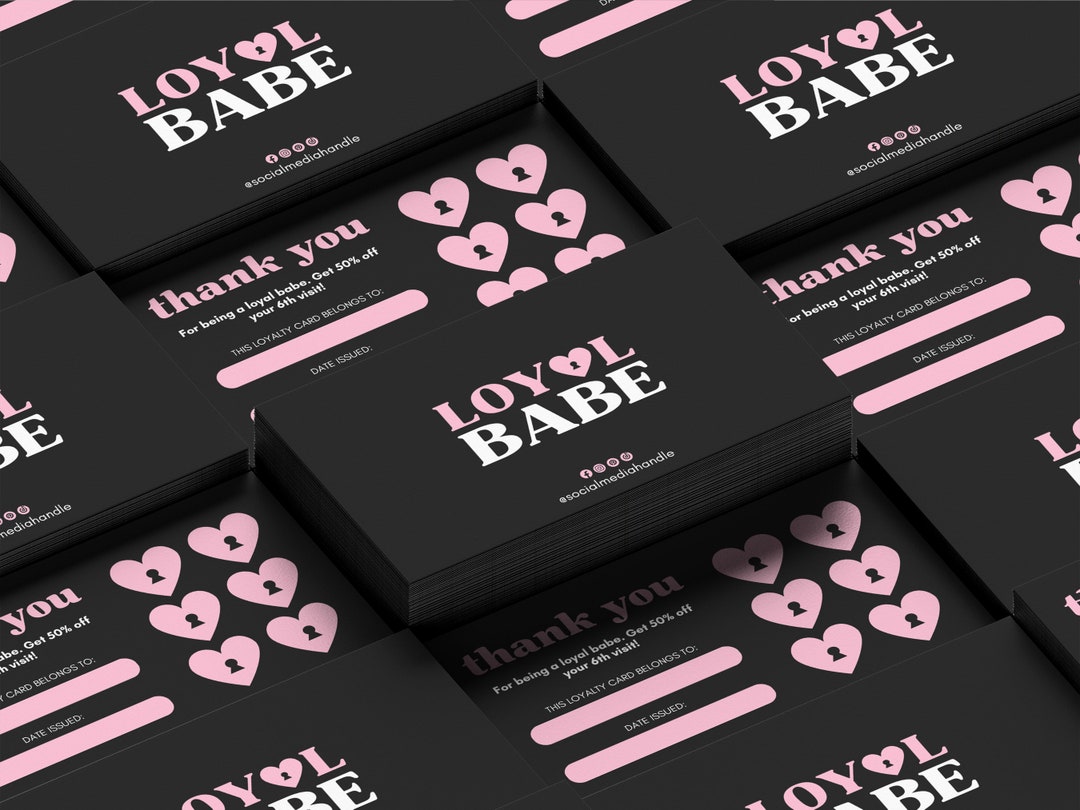 Beauty Loyalty Card Template: Salon Rewards Card, DIY Canva Design ...