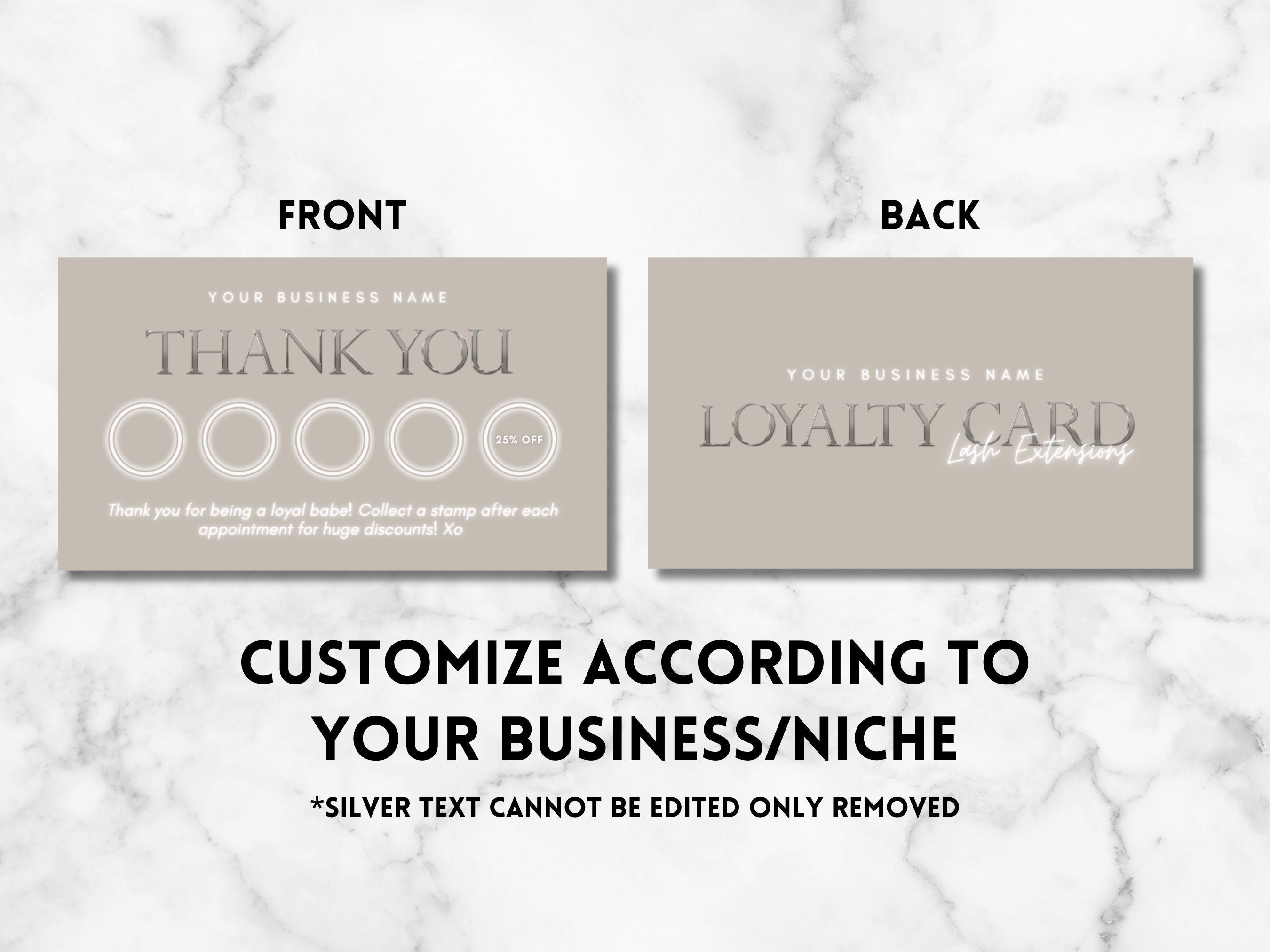 Beauty Loyalty Card Template Design, Customer Reward Card, Lashes ...