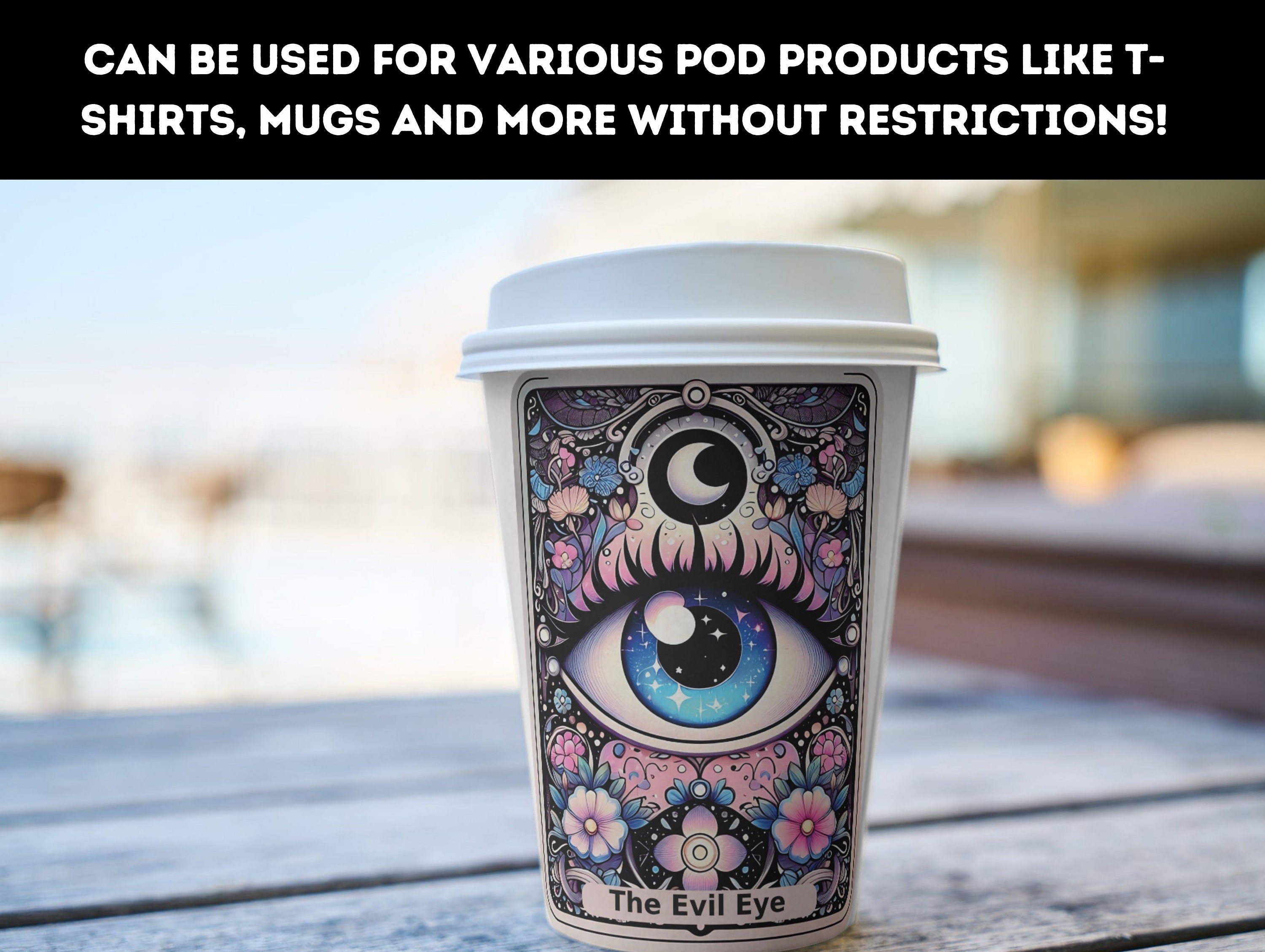 The Evil Eye Tarot Card Png Bundle, Witchy Trendy Whimsigoth DTG ...