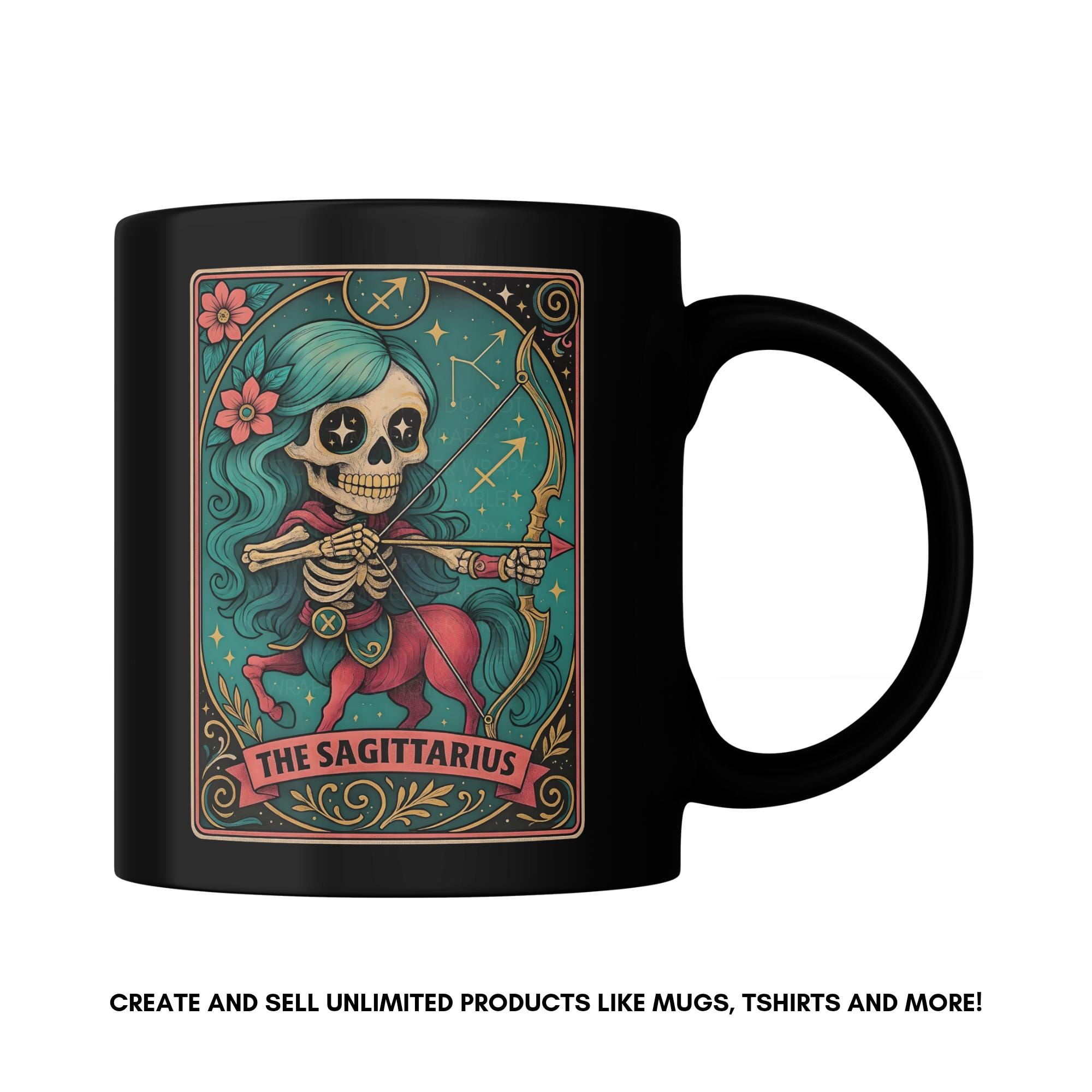Sagittarius Skeleton Centaur Tarot Card Printable – Gothic Zodiac ...