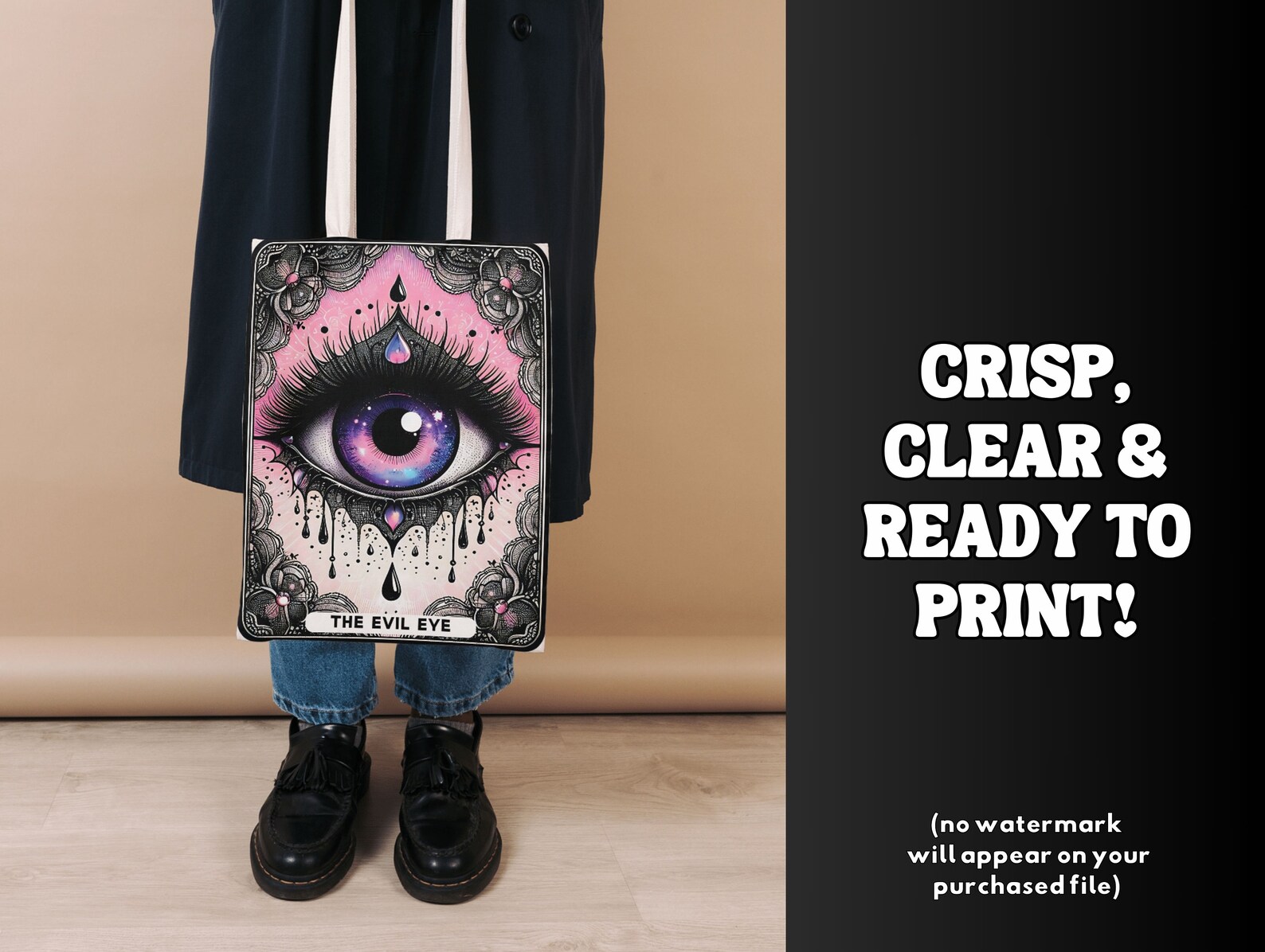 The Evil Eye Tarot Card Png Bundle, Witchy Trendy Whimsigoth DTG ...