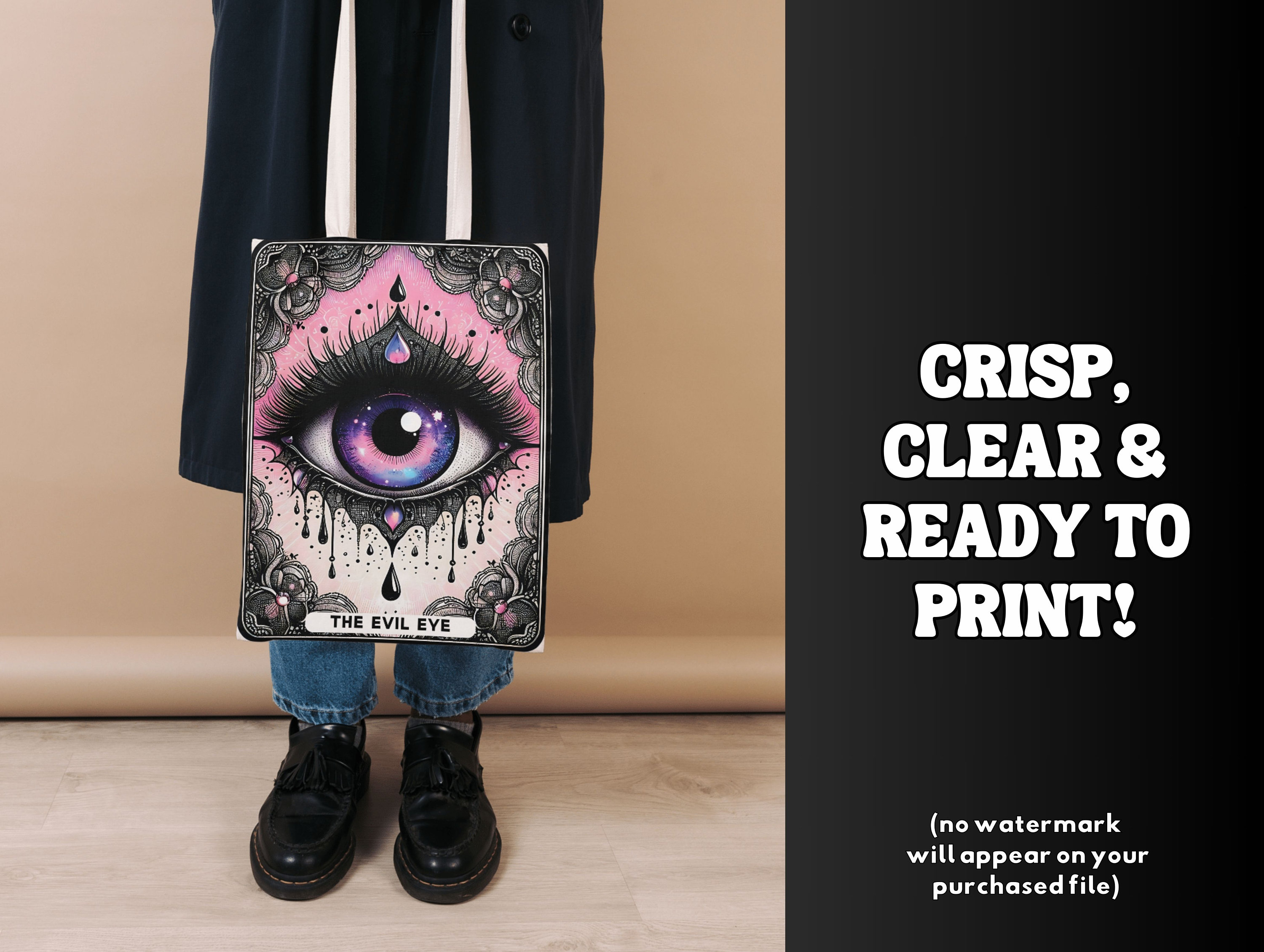 The Evil Eye Tarot Card Png Bundle, Witchy Trendy Whimsigoth DTG ...