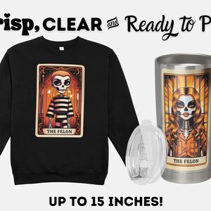 The Felon Tarot Card PNG Bundle, DTG Sublimation Template, Digital ...