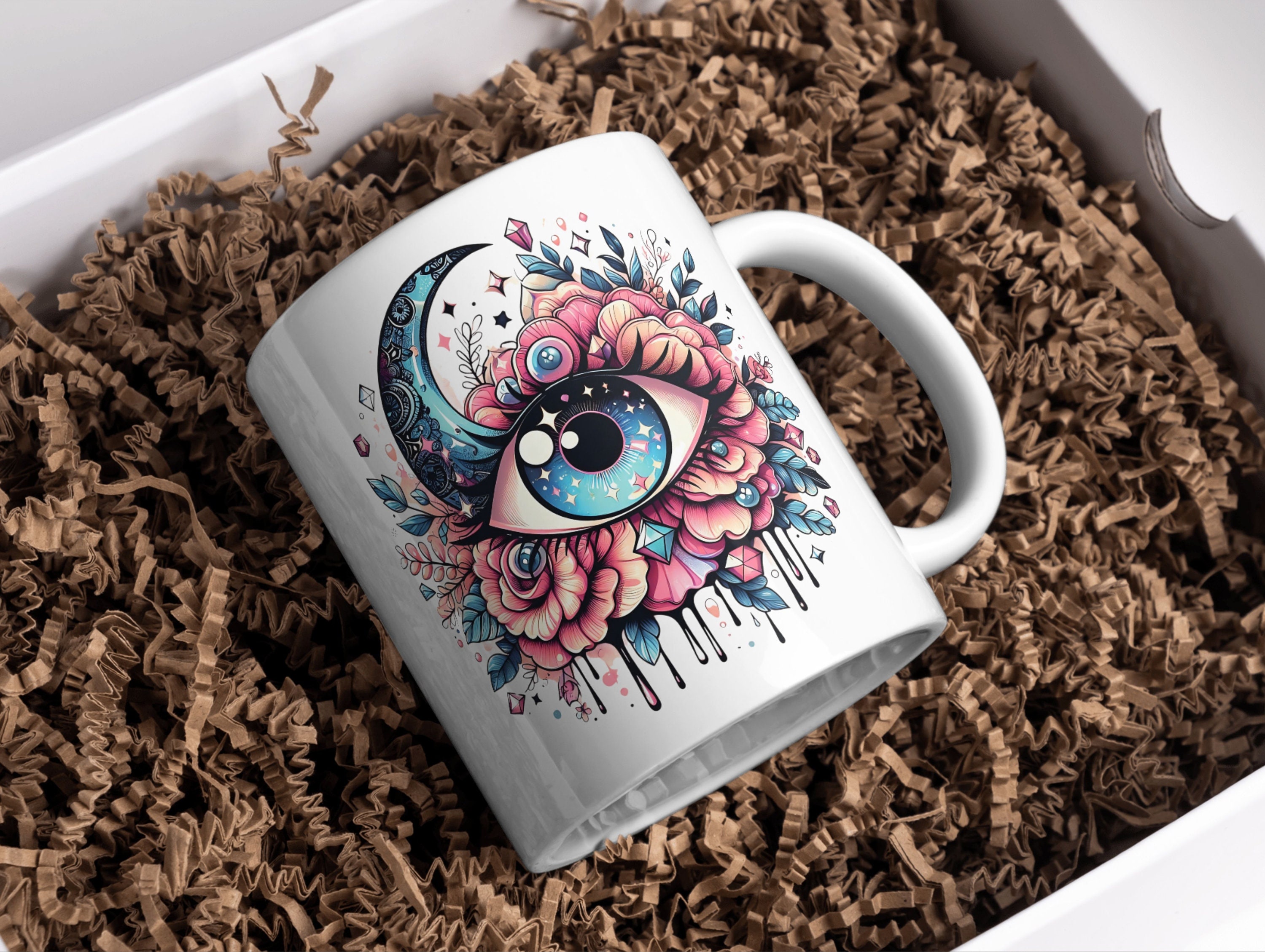 The Evil Eye Png Bundle, Witchy Trendy Floral Whimsigoth T-shirt DTG ...