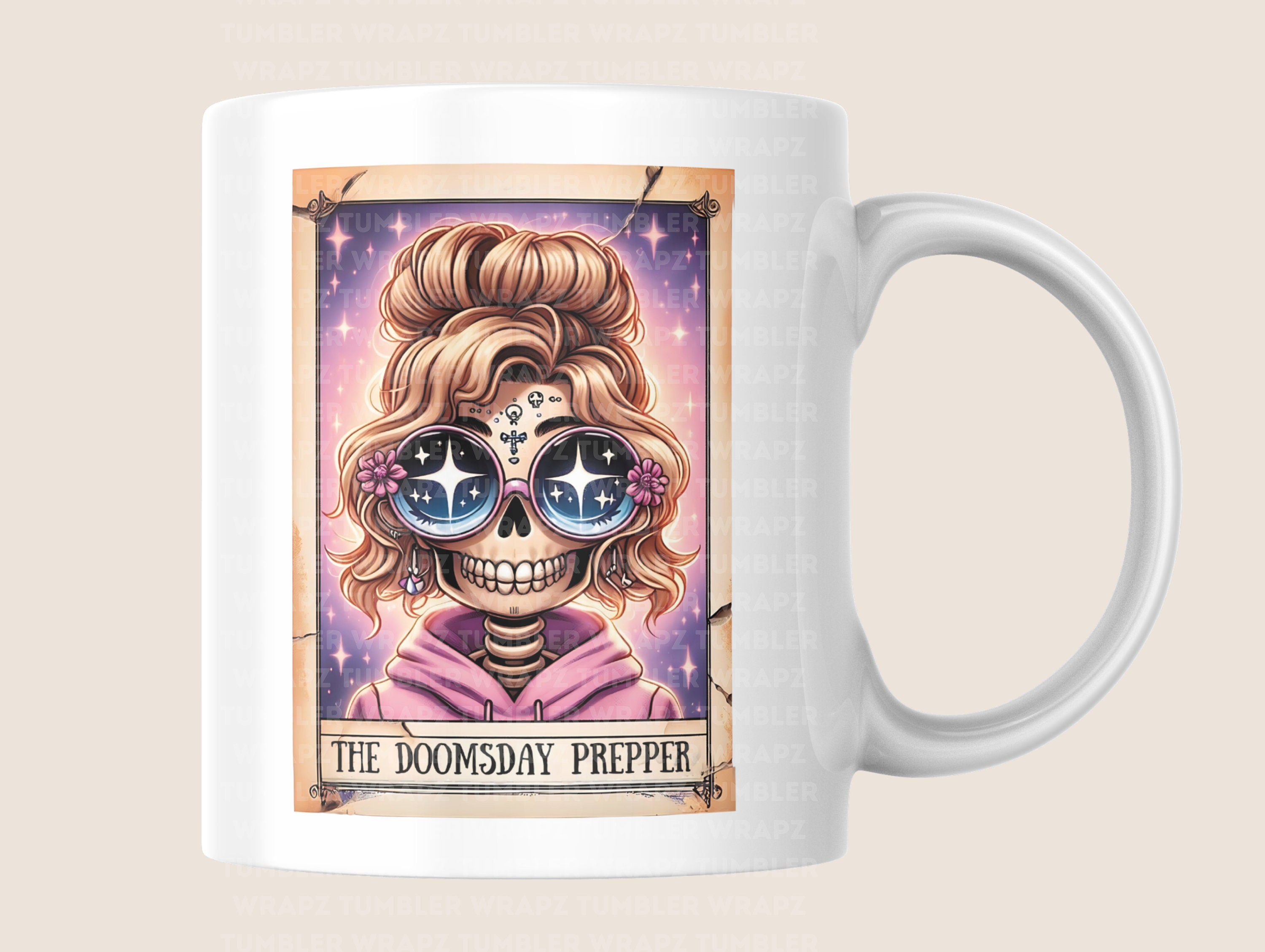 The Doomsday Prepper Funny Tarot Card Png, Witchy Sublimation Template ...