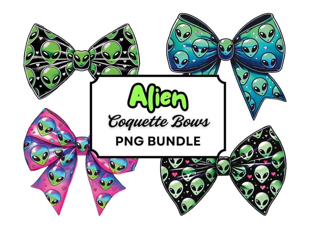 Alien Png Bundle, Coquette Bows Clipart Bundle, Nerdy T Shirt Designs ...