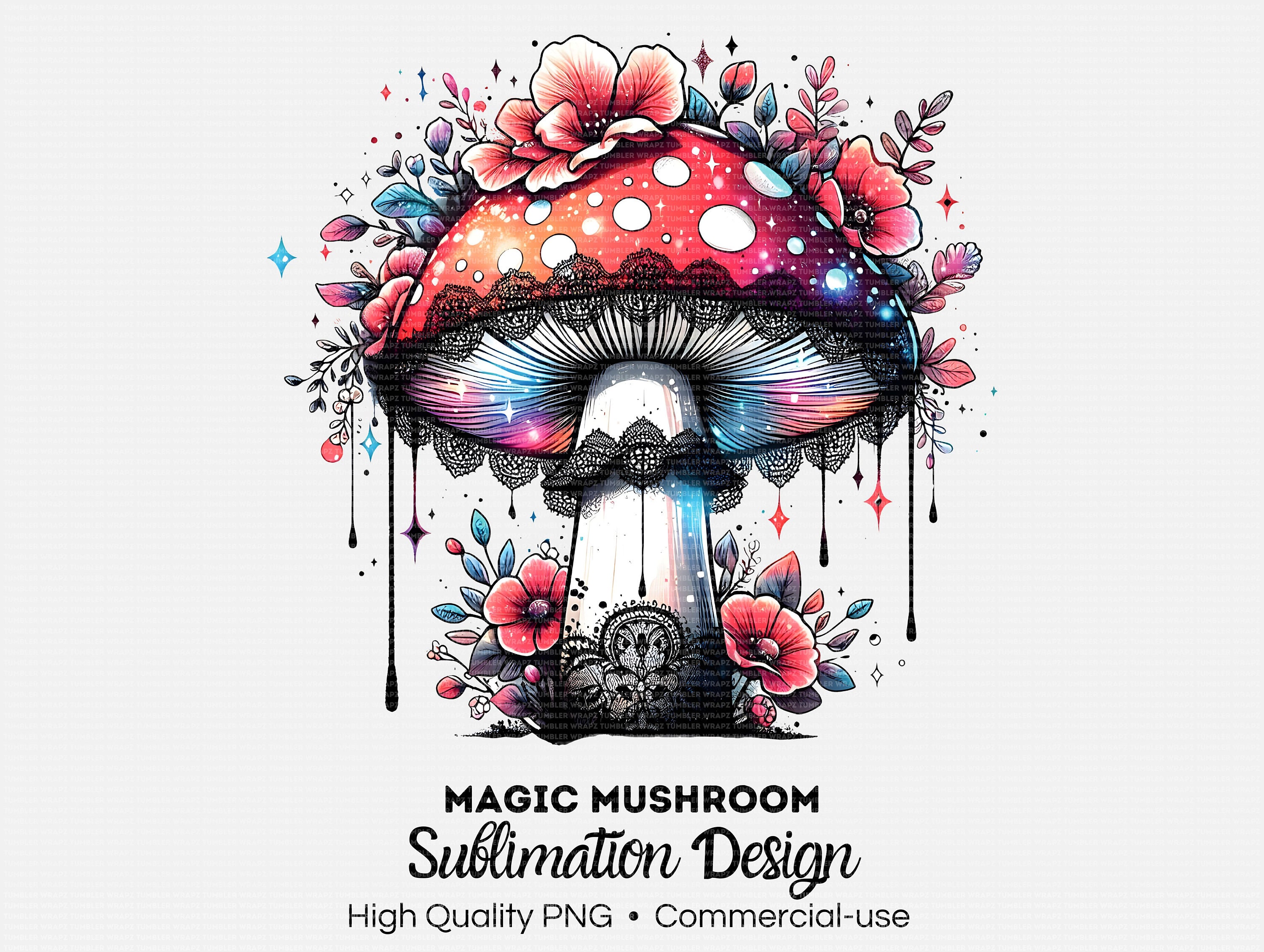 Magic Mushroom PNG - Red Mushroom Sublimation Design - Whimsical Gothic ...
