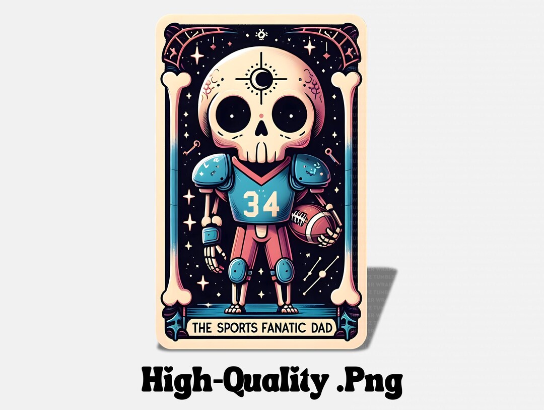 Sports Fanatic Dad Tarot Card PNG, Funny Men's Tarot Card, Dad ...