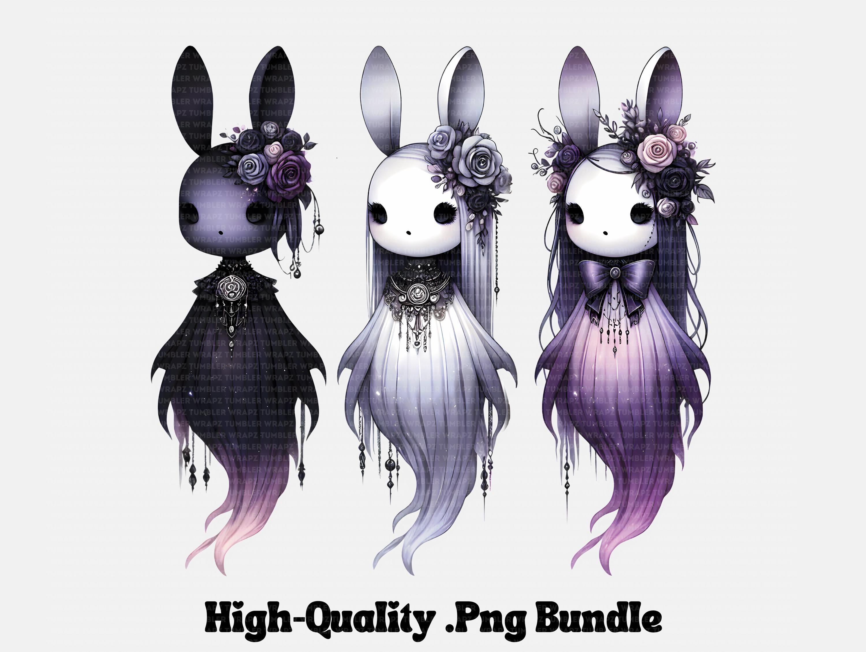Ghost Bunnies PNG, Cute Halloween Clipart, Cute Gothic Png, Halloween ...