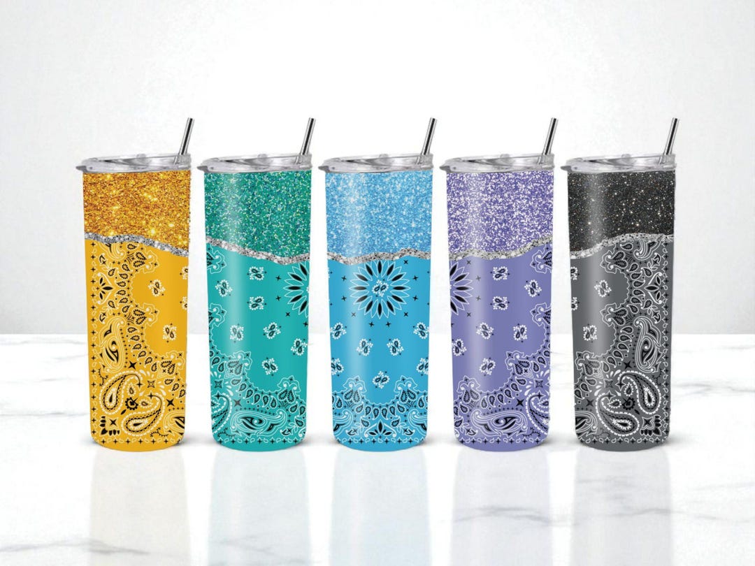 20oz Tumbler Wrap Png Glitter Tumbler Wrap Design Paisley Tumbler Wrap ...