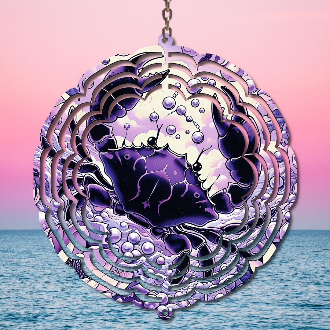 Crab Wind Spinner PNG, Beach Wind Spinner Sublimation Designs, Summer ...