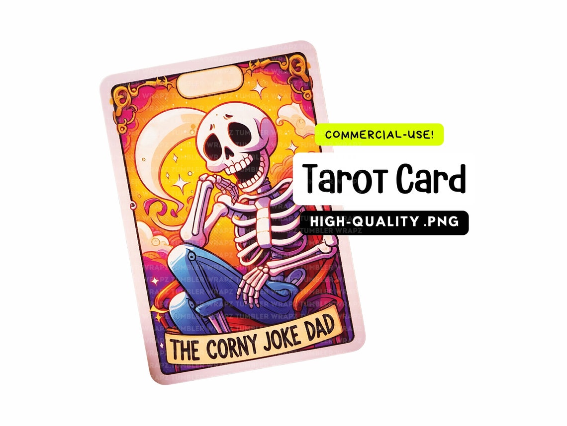 The Corny Joke Dad Funny Tarot Card PNG - Fathers Day Clipart - Funny ...