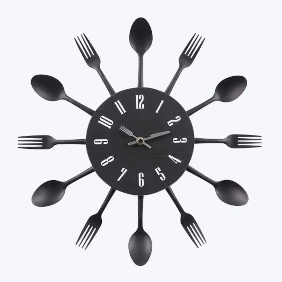 Metal Fork and Spoon Wall Clock - Etsy