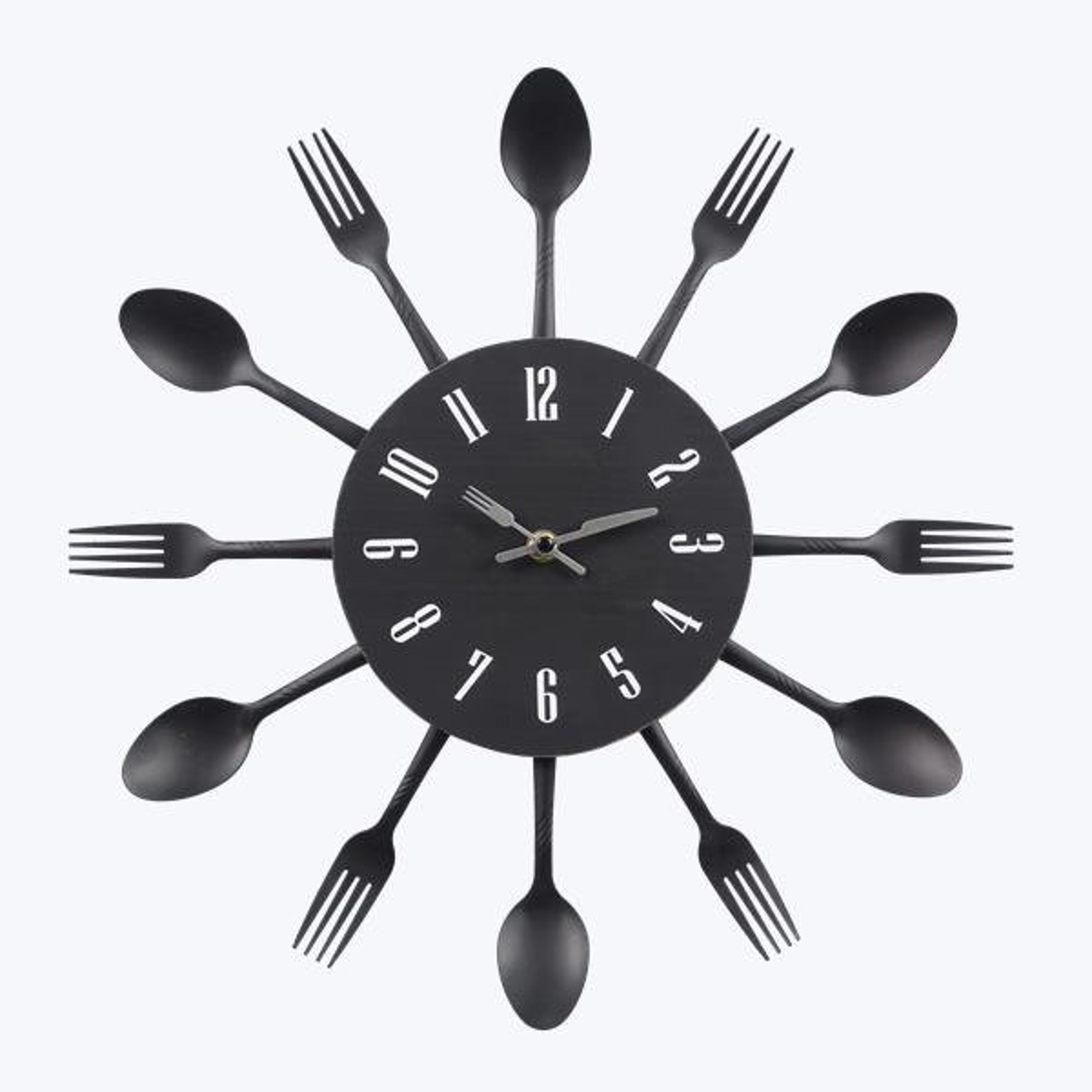 Metal Fork and Spoon Wall Clock - Etsy