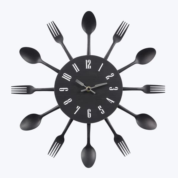 Metal Fork and Spoon Wall Clock - Etsy