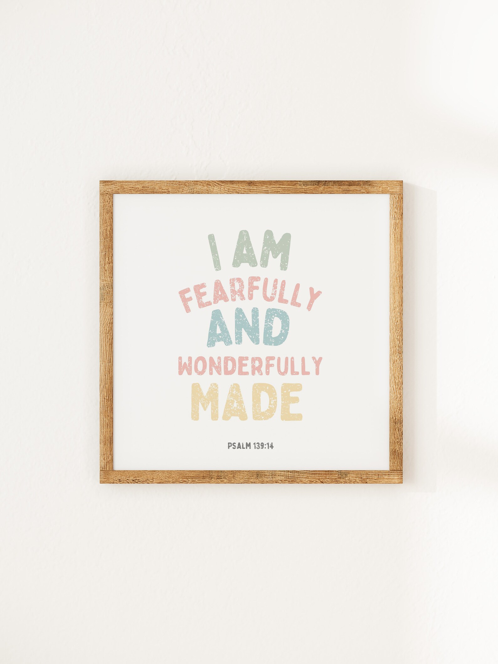 Fearfully and Wonderfully Made, Psalm 139:14 Bible Verse, Wall Art ...