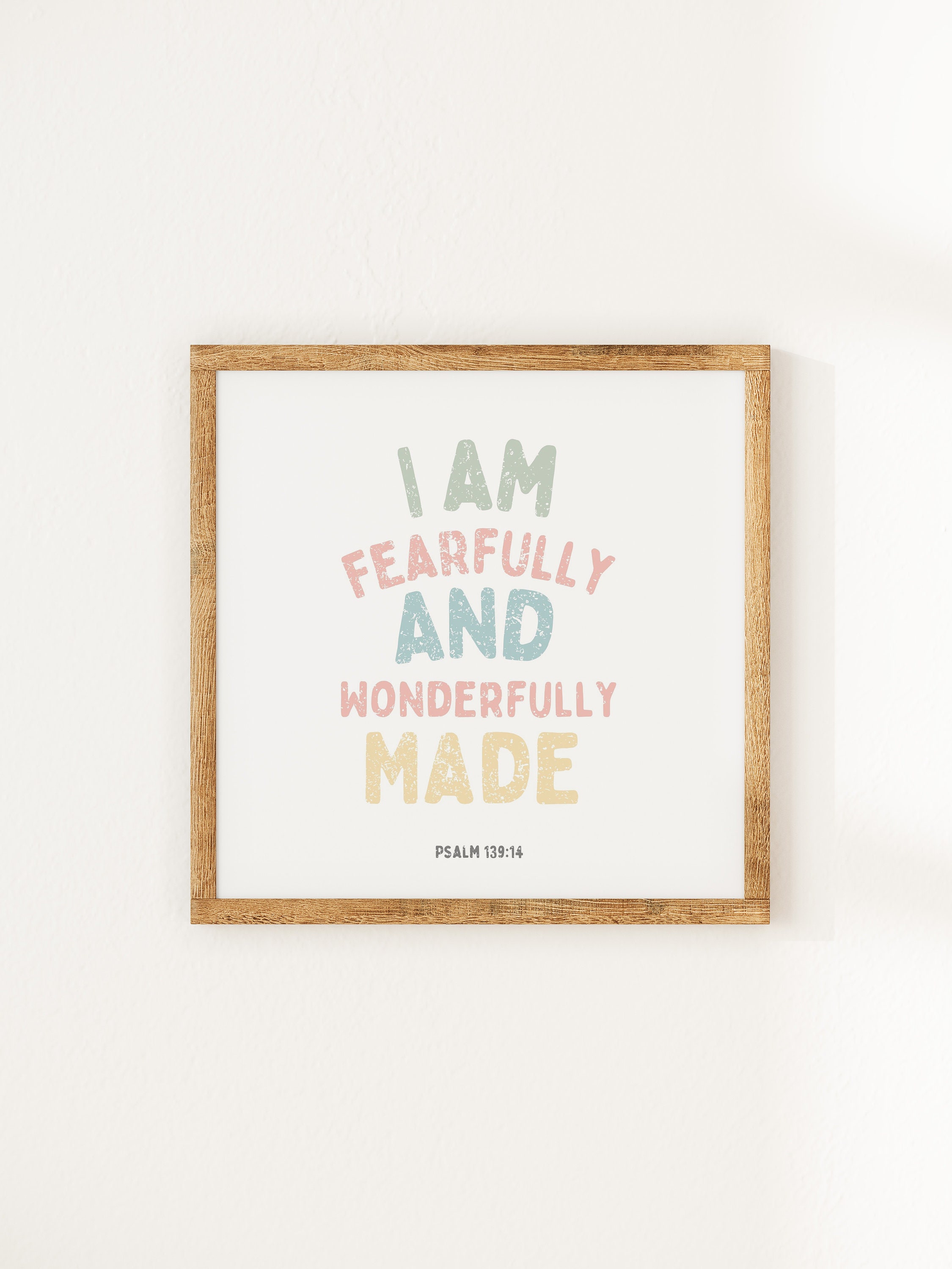 Fearfully and Wonderfully Made, Psalm 139:14 Bible Verse, Wall Art ...