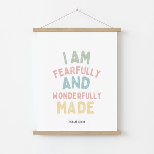 Fearfully and Wonderfully Made, Psalm 139:14 Bible Verse, Wall Art ...