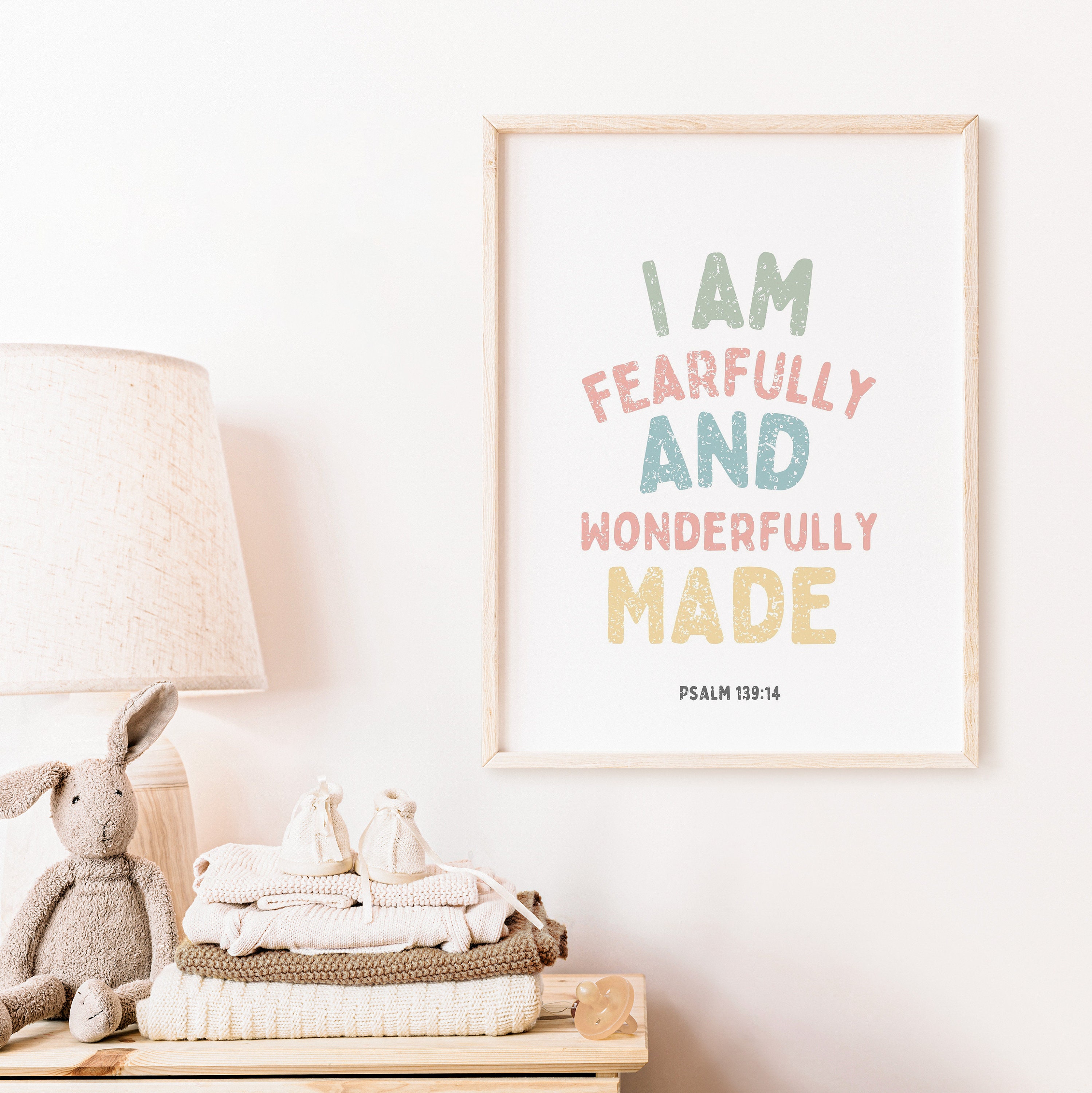 Fearfully and Wonderfully Made, Psalm 139:14 Bible Verse, Wall Art ...