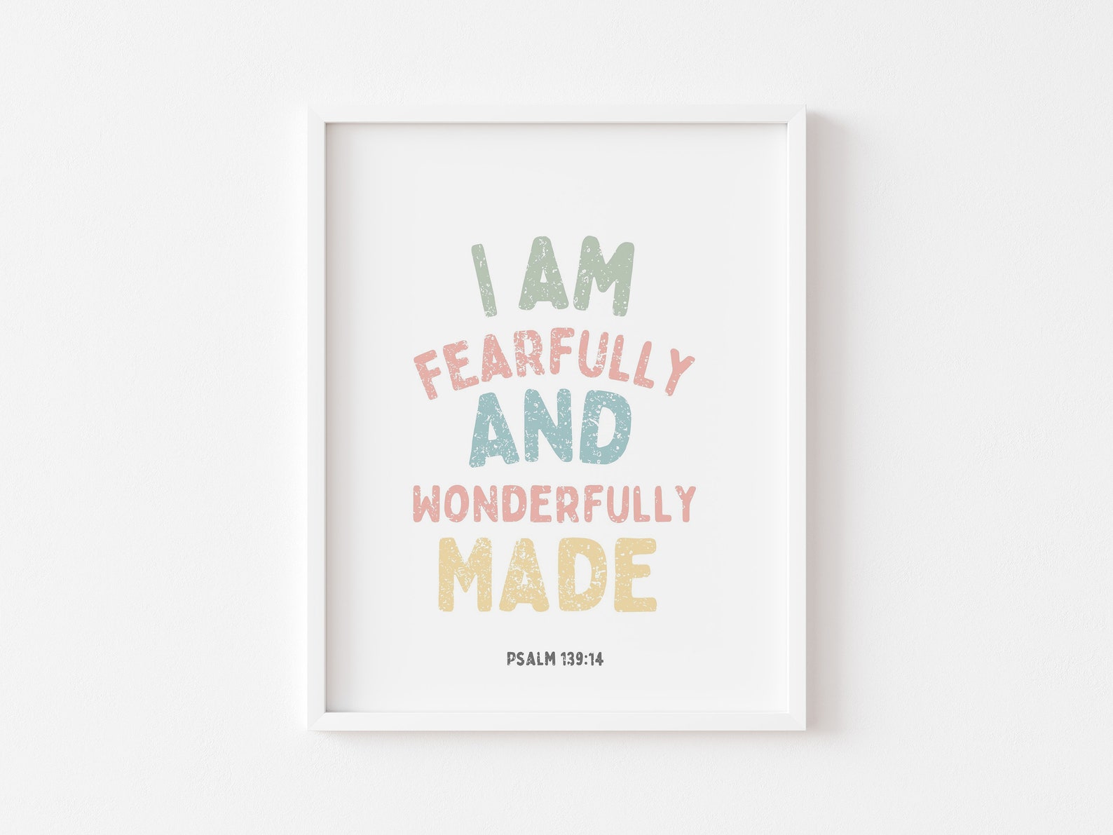 Fearfully and Wonderfully Made Psalm 139:14 Bible Verse Wall - Etsy