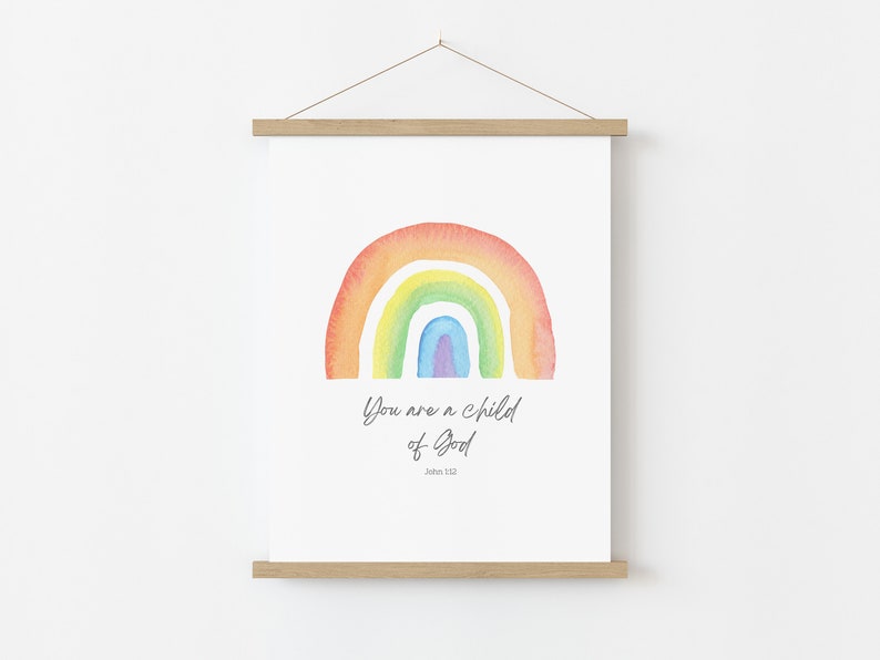 Bible Verse Wall Art Watercolor Set of 3 Kids Room - Etsy