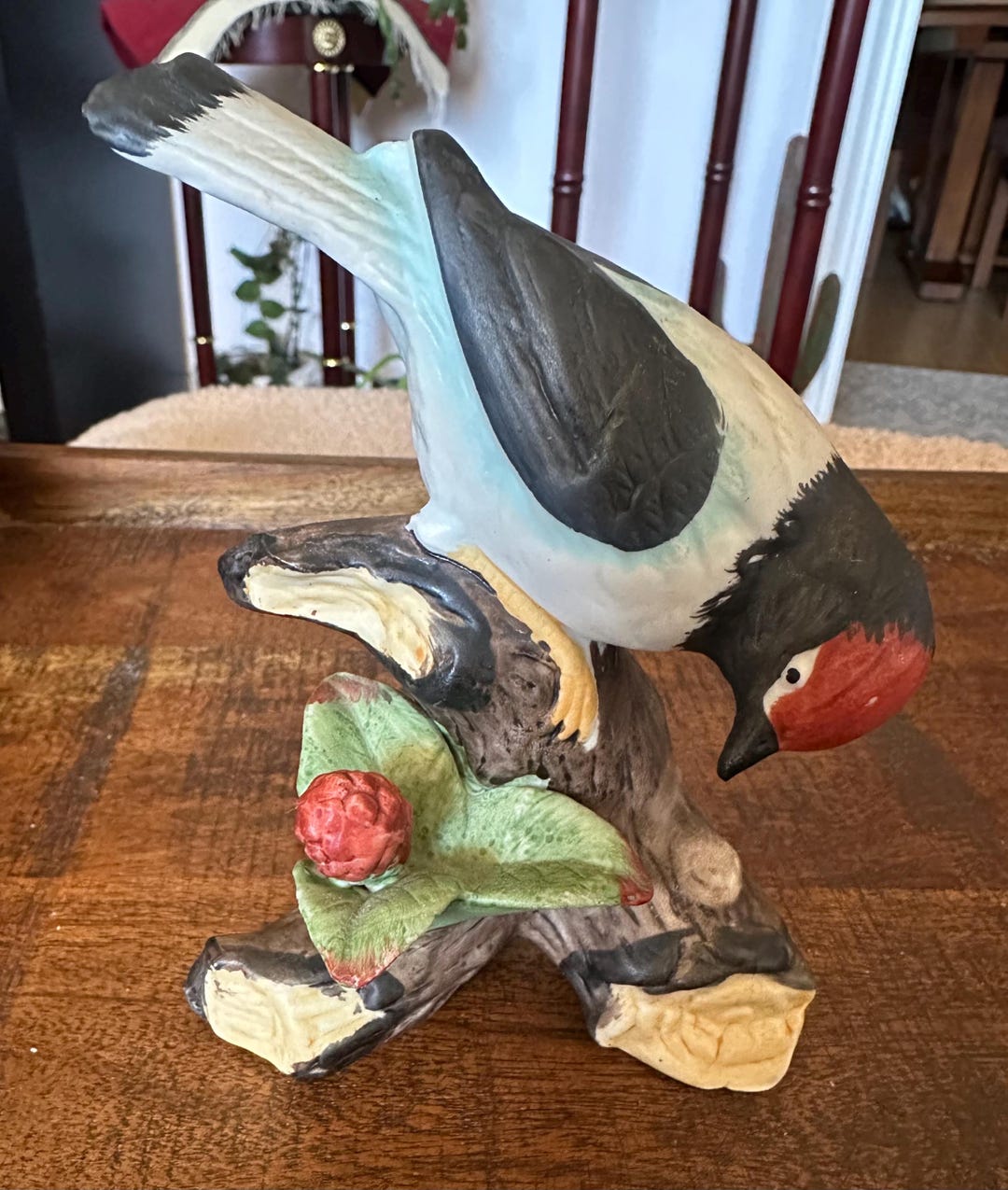 Lefton Red Cowled Cardinal Bird Figurine, Made in Taiwan, Bisque, Hand ...