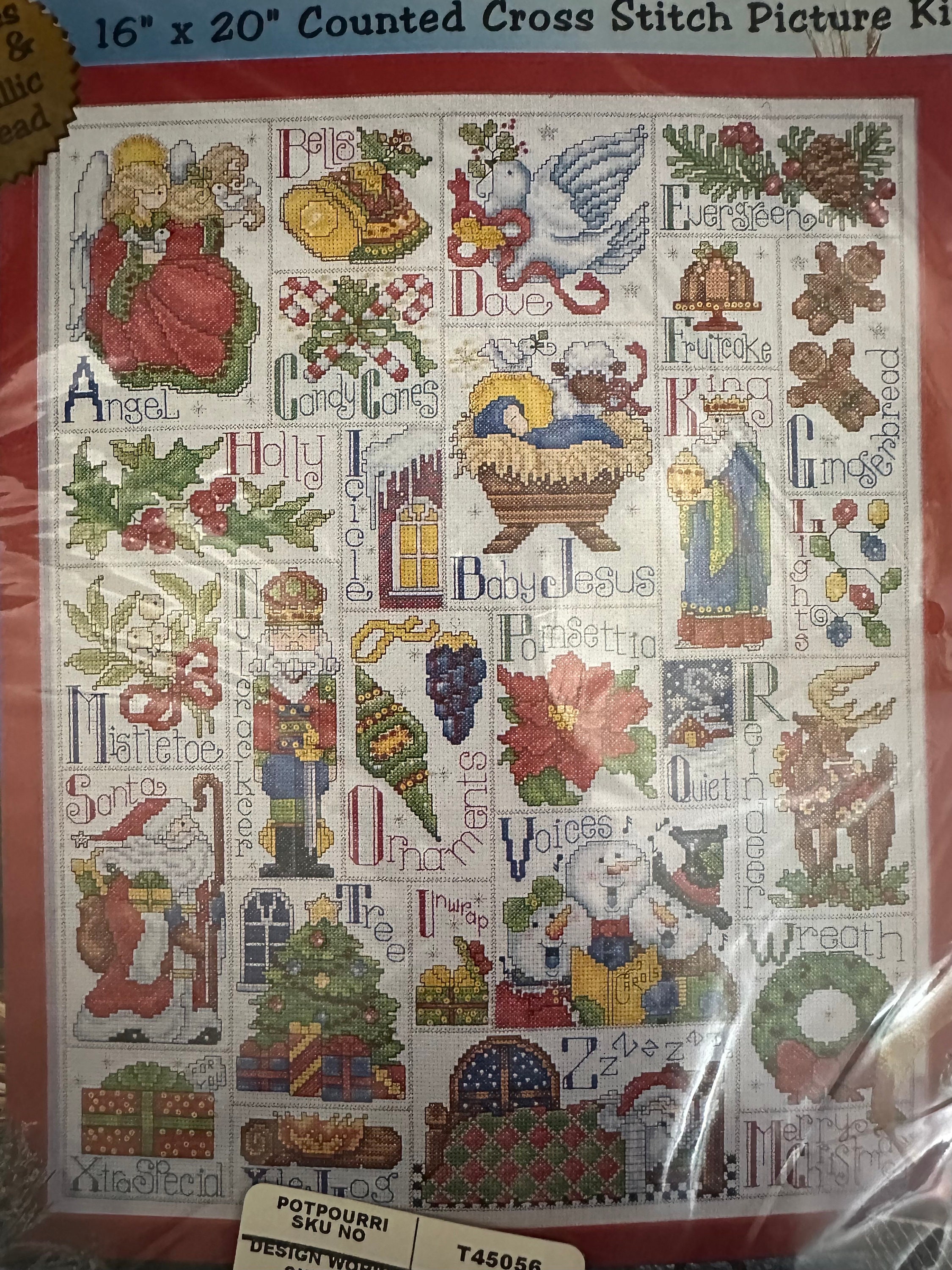 Design Works, ABC Sampler, Counted Cross Stitch Picture Kit Designed by ...