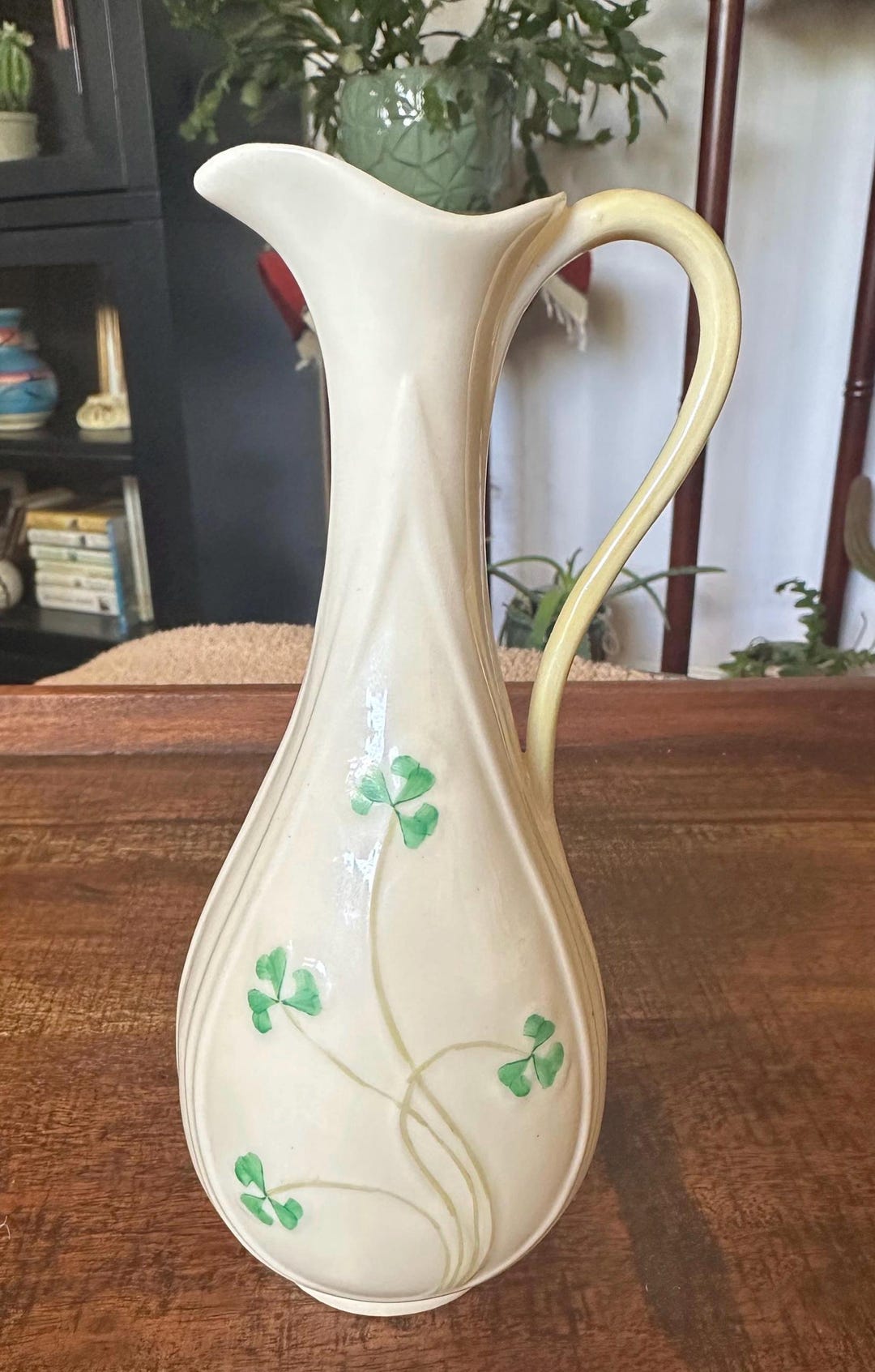 Beleek Shamrock Pitcher Vase, Parian China, Made in Ireland ...