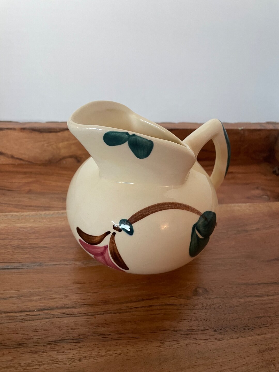 Pottery Pitcher Puritan Handpainted Pennsylvania Mid - Etsy