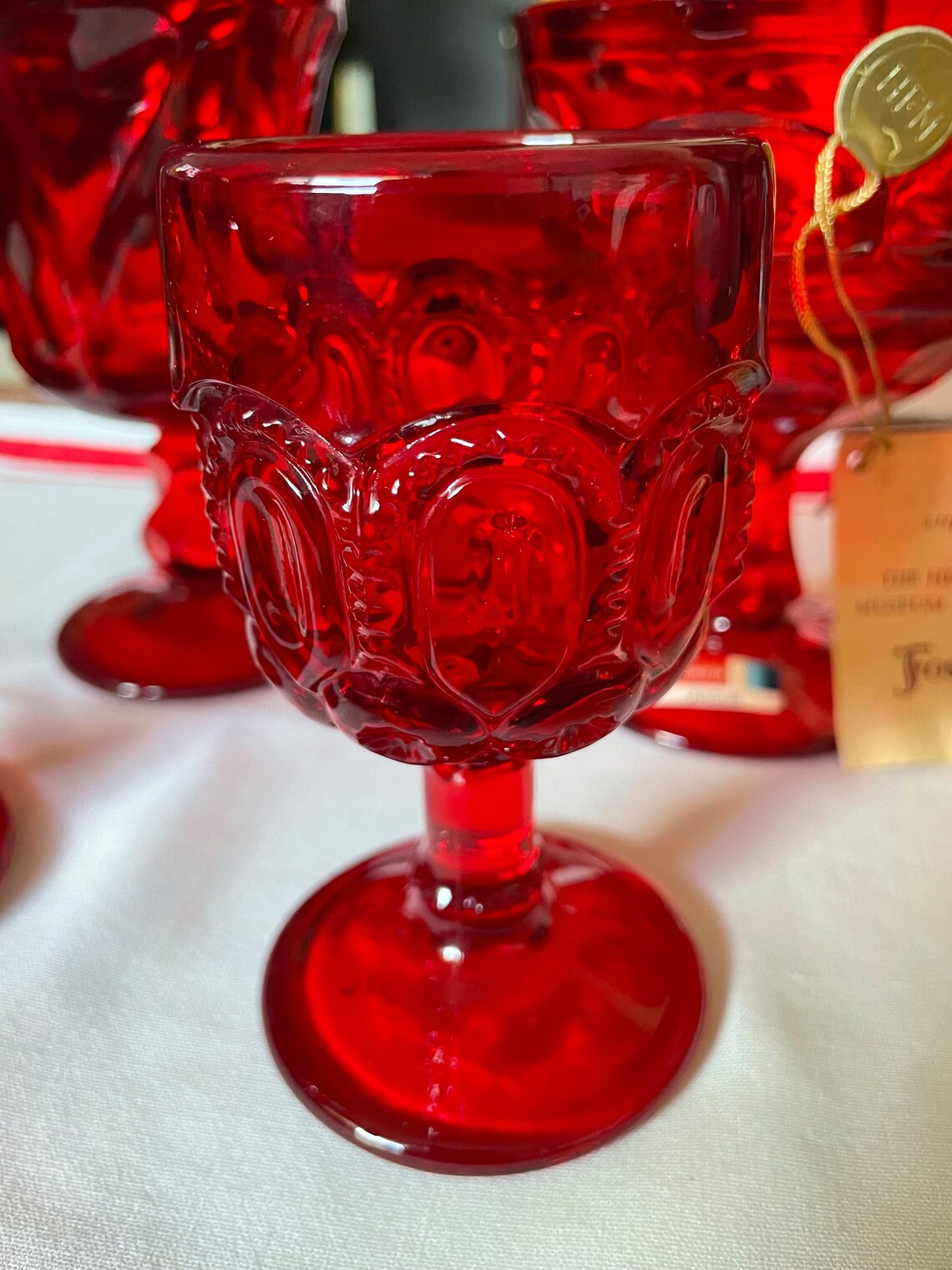 Red Mismatched Glasses LE Smith Ruby Red Moon and Stars - Etsy