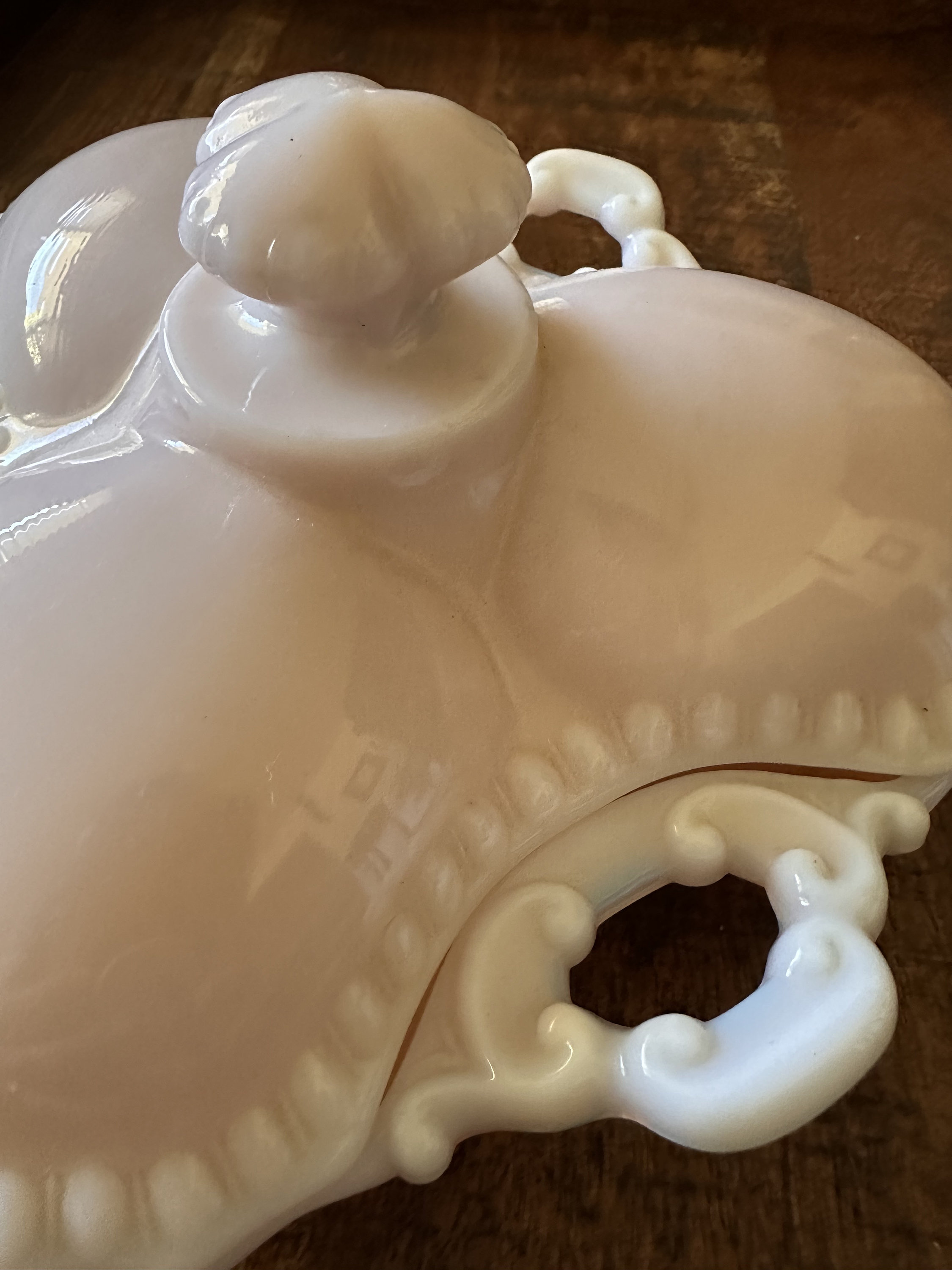 Cambridge Crown Tuscan Pink Opalescent Milk Glass/divided 3 - Etsy