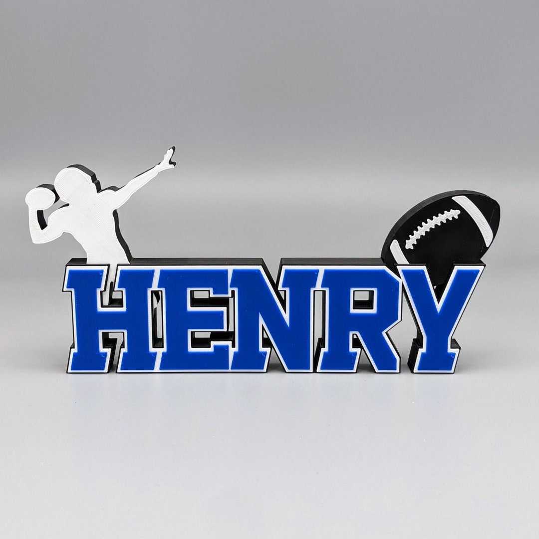 Personalized Football Player Name With Running Back- Gift - Football - Etsy