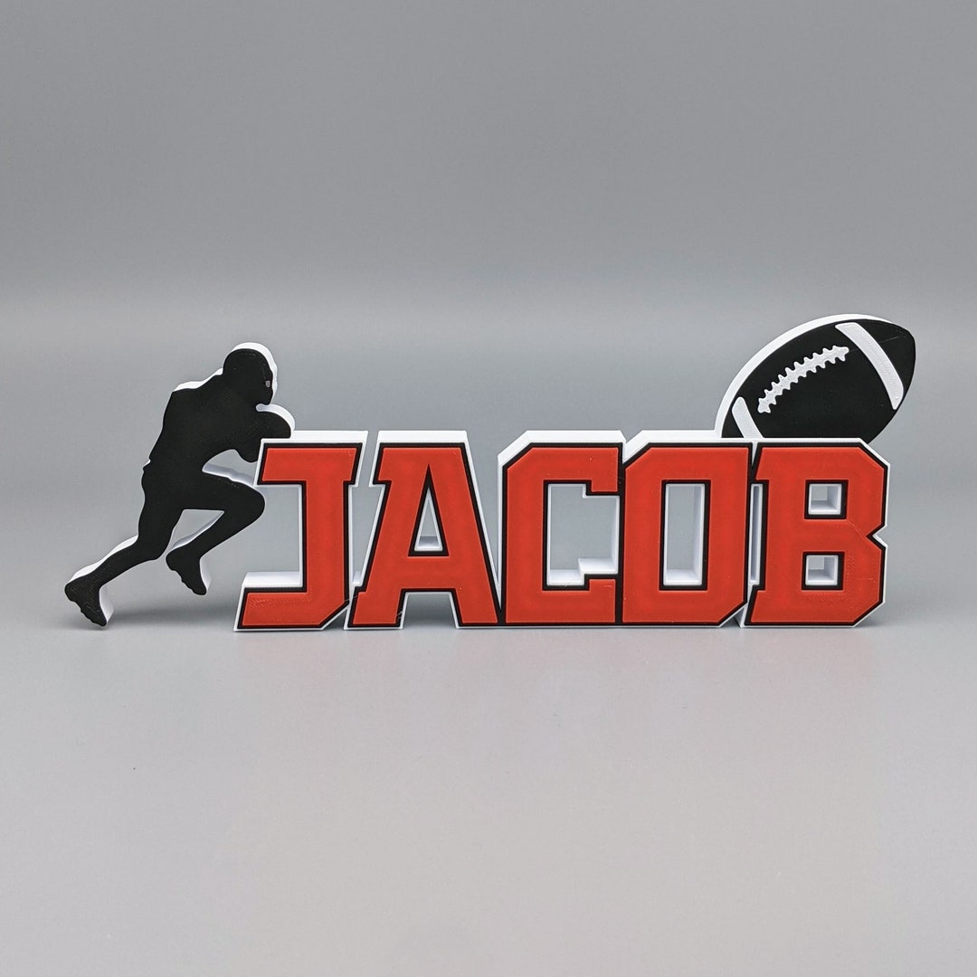 Personalized Football Player Name With Running Back- Gift - Football - Etsy