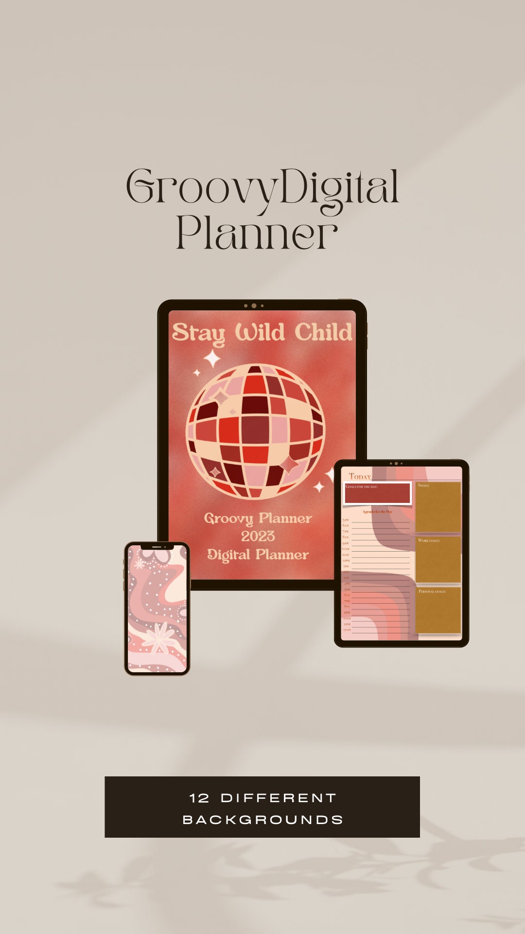Groovy 2023 Digital Planner - Etsy