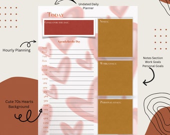 70s Maroon Mountain Range Daily Planner - Etsy