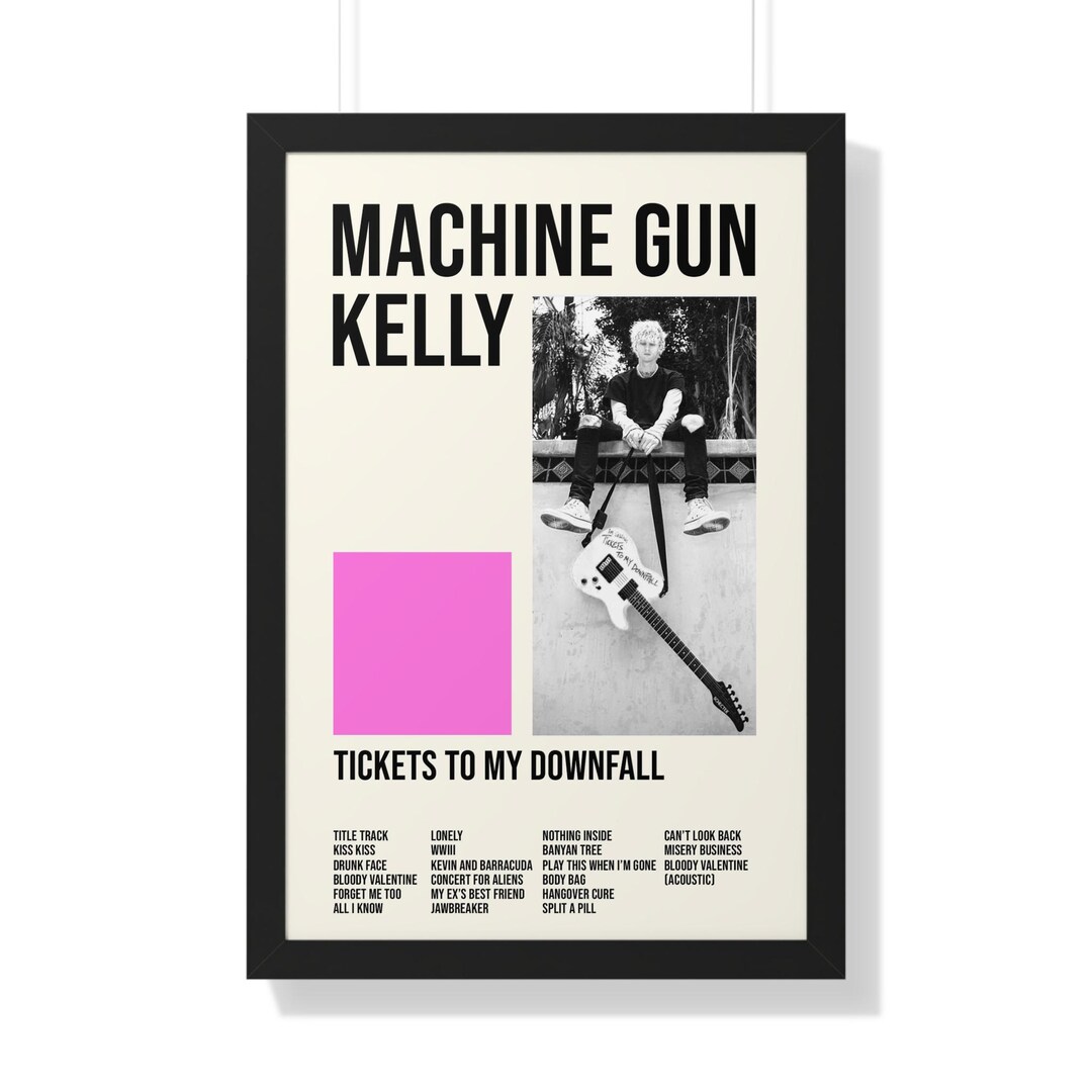 Vertical Poster, Machine Gun Kelly Album Poster, Tickets to My Downfall ...