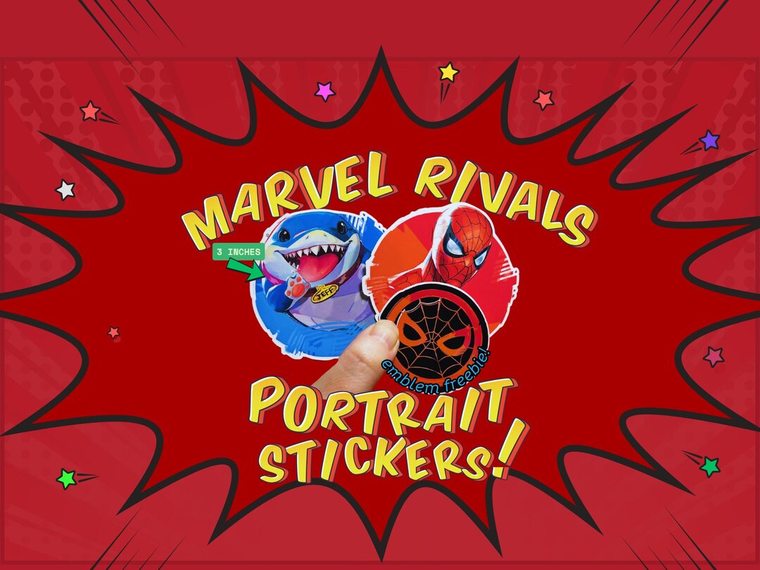 Marvel Rivals Stickers | Hero Portrait W/ Emblem Freebie | Premium ...