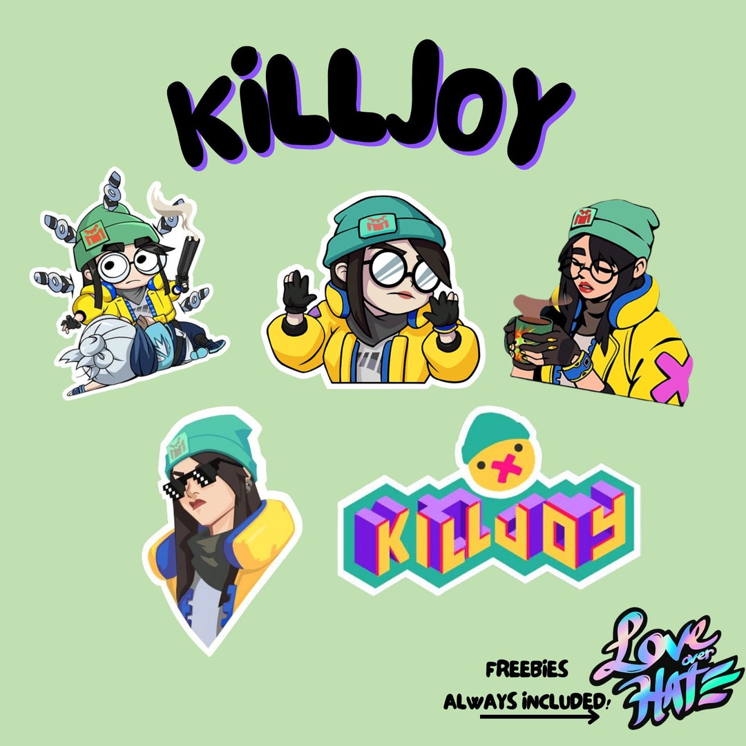 Killjoy Sticker Bag Valorant 5 Stickers 2 Inches Each High-quality ...