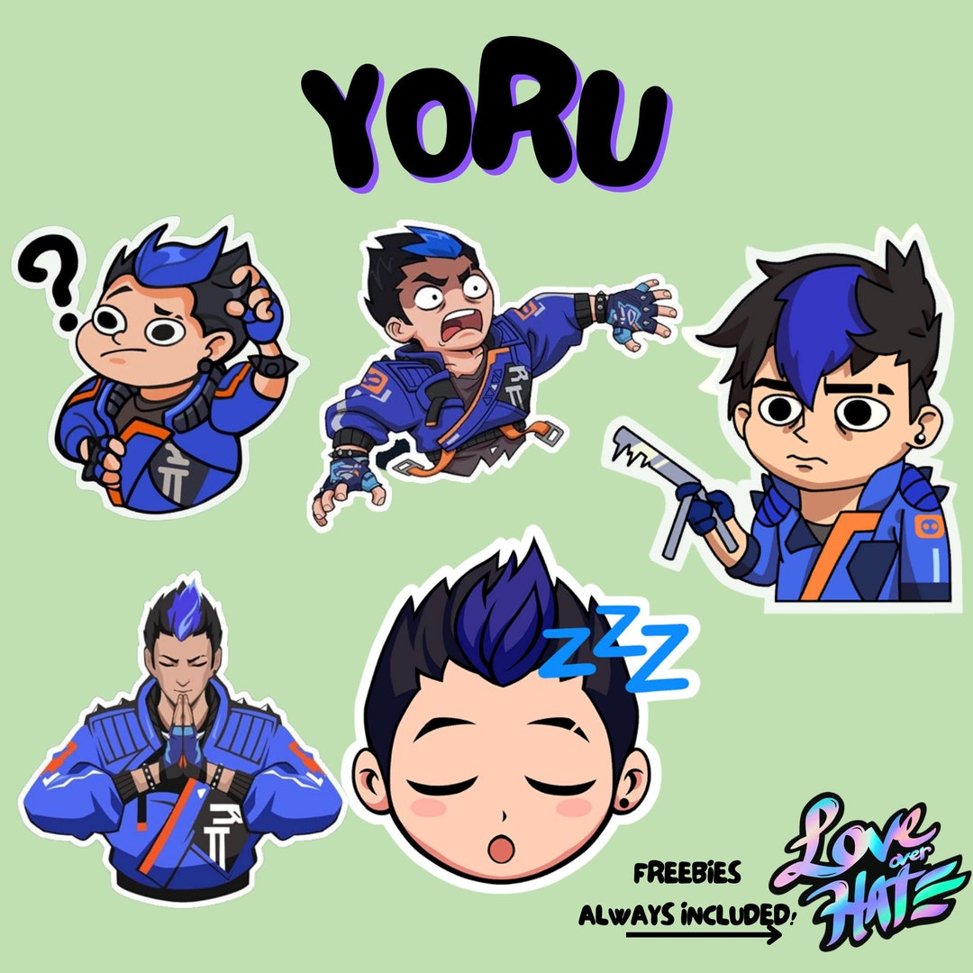 Yoru Sticker Bag Valorant 5 Stickers 2 Inches Each High-quality Vinyl ...