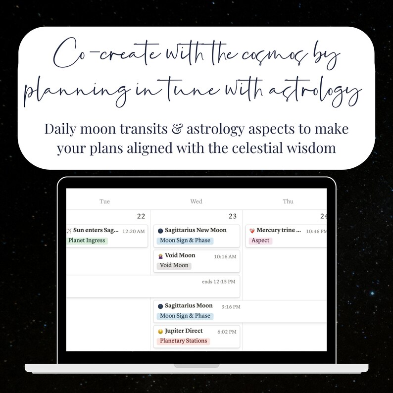 January 2024 Digital Astrology Planner: Astrology Notion Template With ...